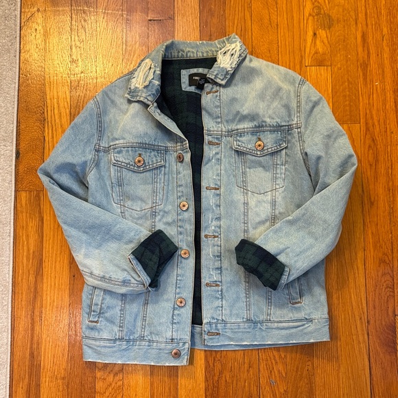 Forever 21 | Jackets & Coats | Forever 2 Light Blue Denim Jacket With ...